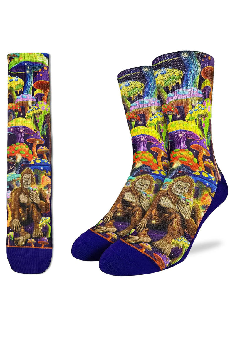Big Foot Eating Mushrooms Sock – Below The Belt Store