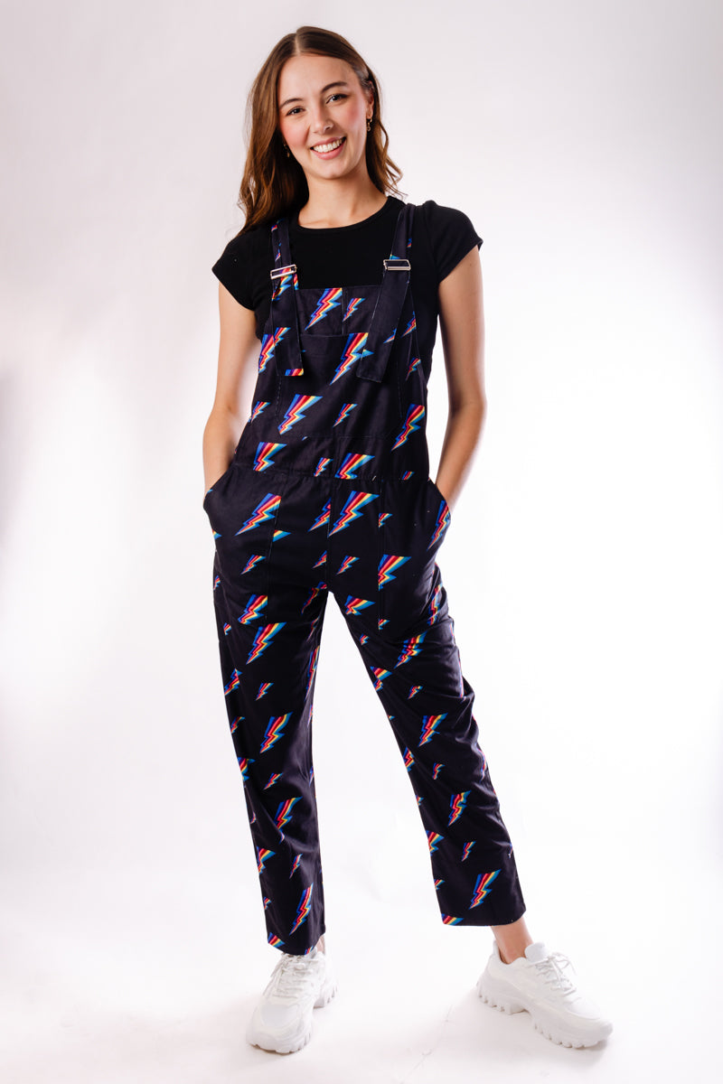 LA Soul Women's Rainbow Bolts Overalls | Below The Belt – Below The ...